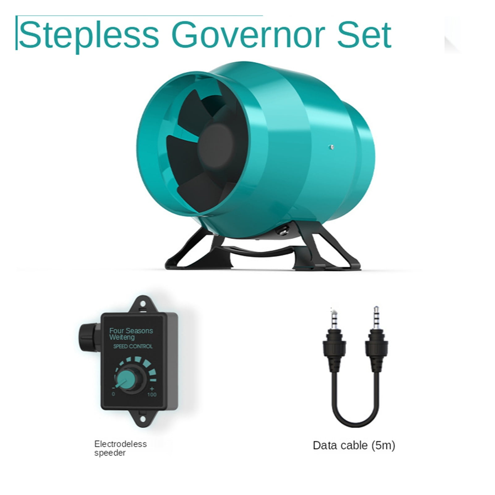 4 Inch Exhaust Fan Adjustable Speed Duct Fan Kitchen Window Airflow ...