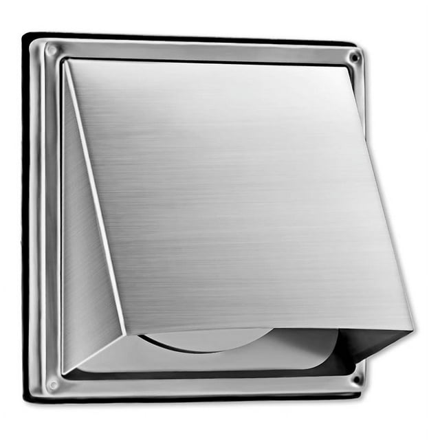 4-Inch External Extractor Wall Vent Outdoor Cushioned Non Return Flap ...