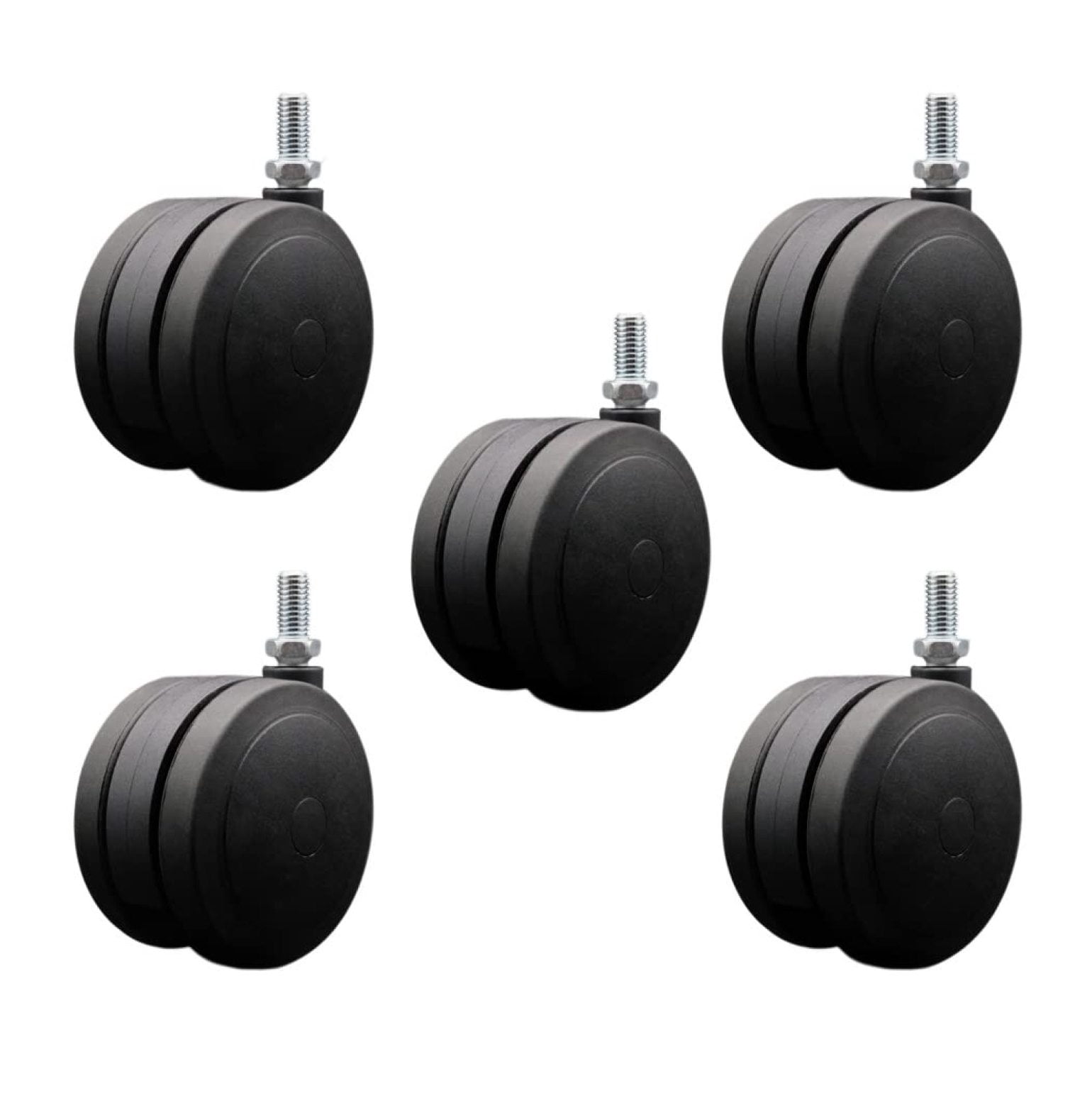 4 Inch Extra Large Heavy Duty Floor Safe Office Chair Wheels - Black ...