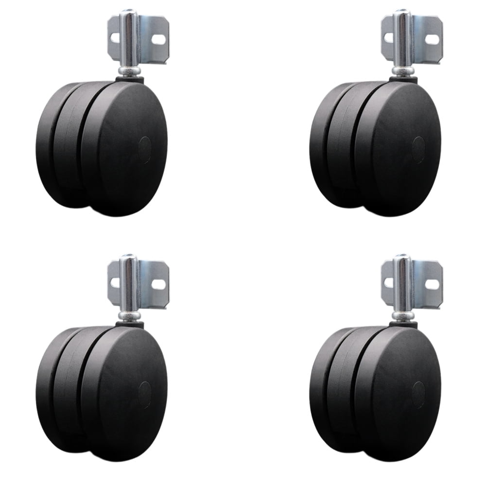 4 Inch Extra Large Heavy Duty Furniture Casters - Nylon Twin Wheels ...