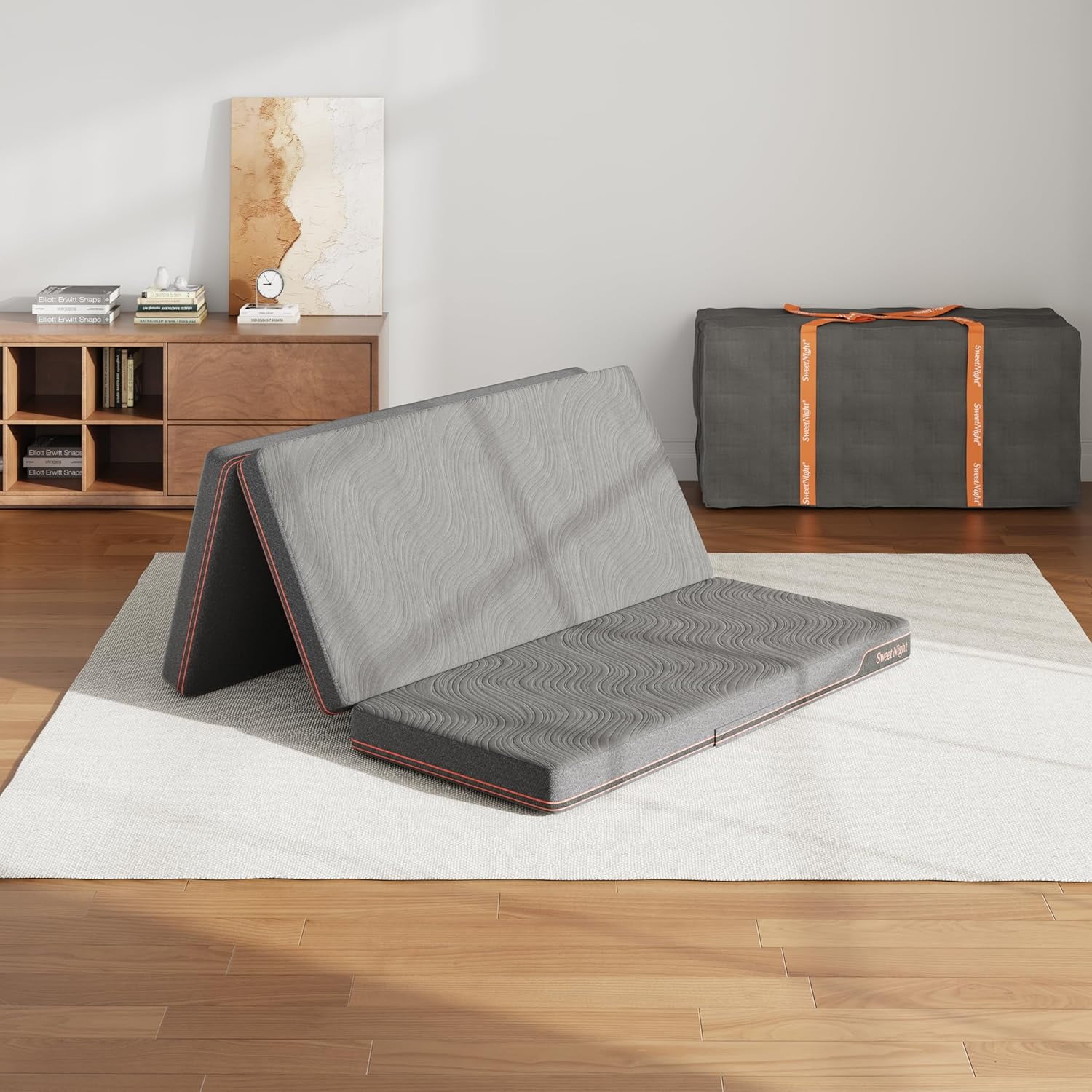 4 Inch Folding Mattress with Carry Bag - Queen Size Trifold Mattress ...