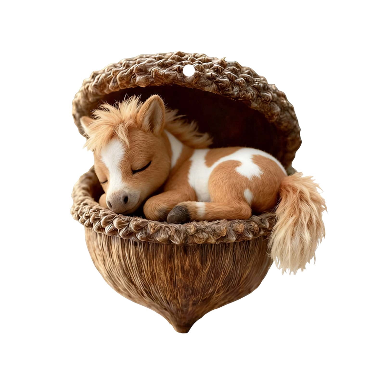 4-Inch Forest Animals Acorn Ornament, Acrylic Christmas Tree Pendant ...