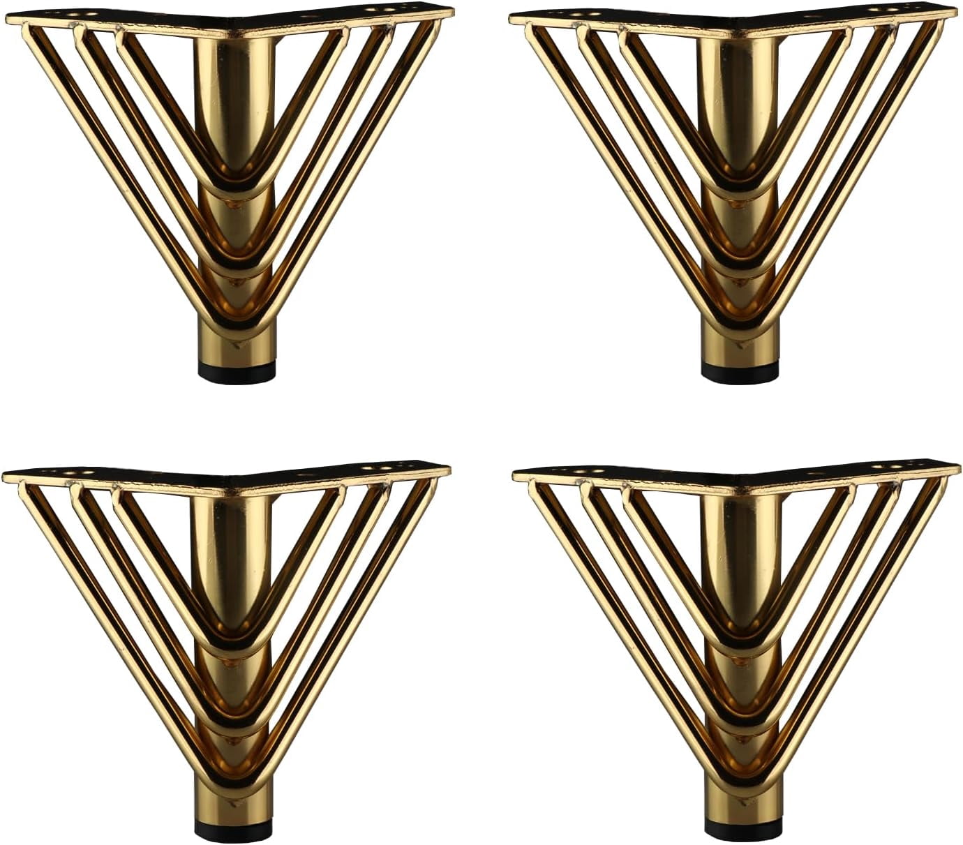 4 Inch Furniture Leg Gold Triangle Shaped Hairpin Furniture Table Feet ...