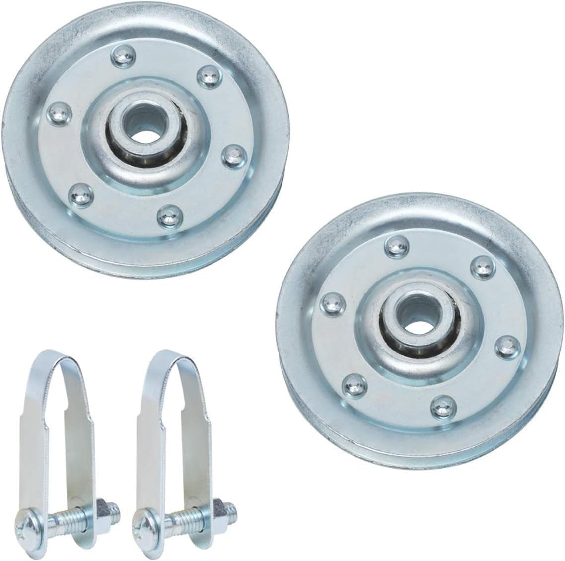 4" Inch Garage Door Track Extension Spring Pulley Wheel Kit System ...