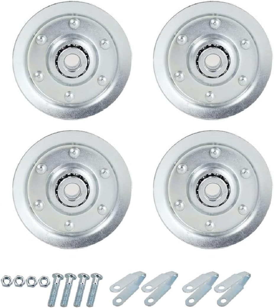 4" Inch Garage Door Track Extension Spring Pulley Wheel Kit System ...