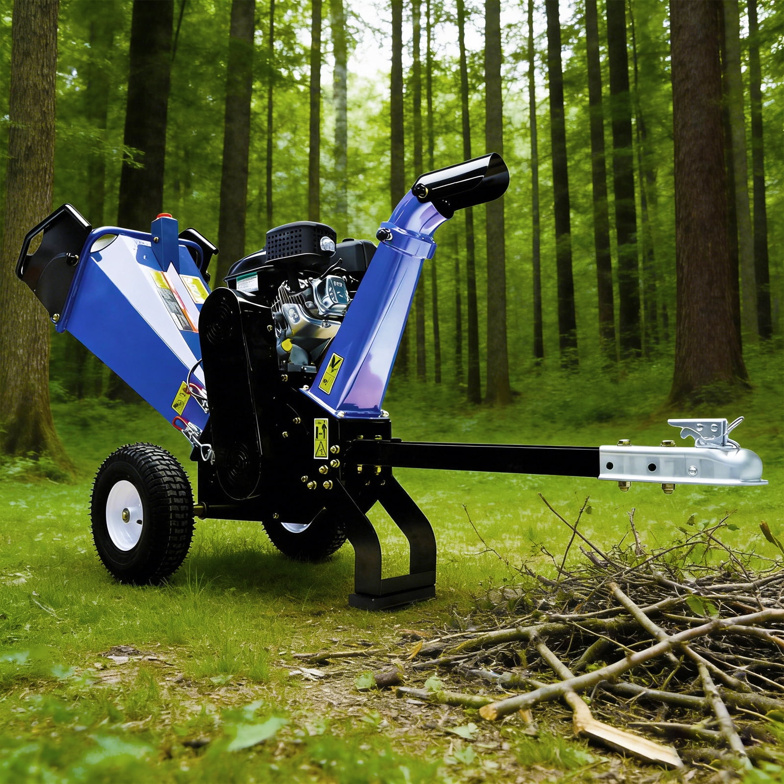 4-Inch Gas Wood Chipper Shredder with Briggs & Stratton CR950 208cc 6 ...