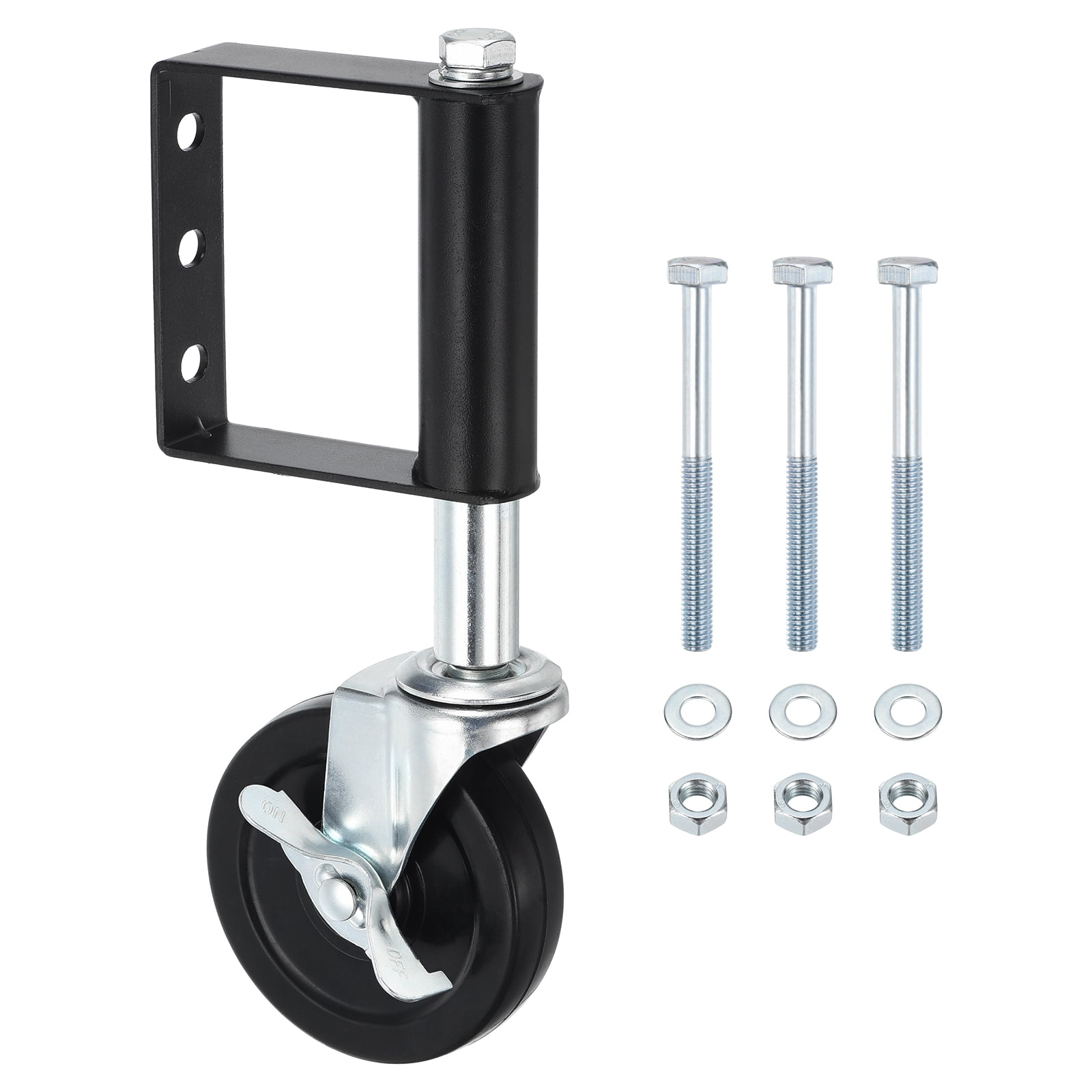 4 Inch Gate Wheels for Wooden Gate 220 Lbs Rubber Spring Loaded Gate ...