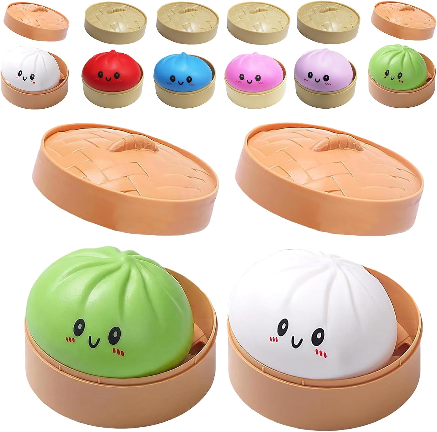 4 Inch Giant Dumpling Squishy, Giant Jumbo Rainbow Dumpling Stress Ball ...