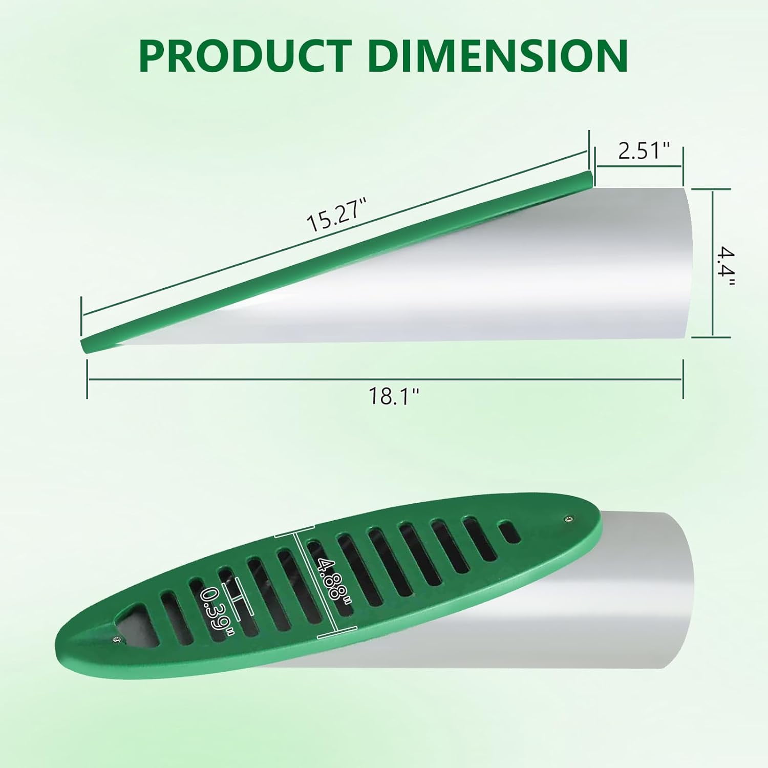 4 Inch Green Angled Drainage Grate for Yard Drain, Lawn Slope Drain ...