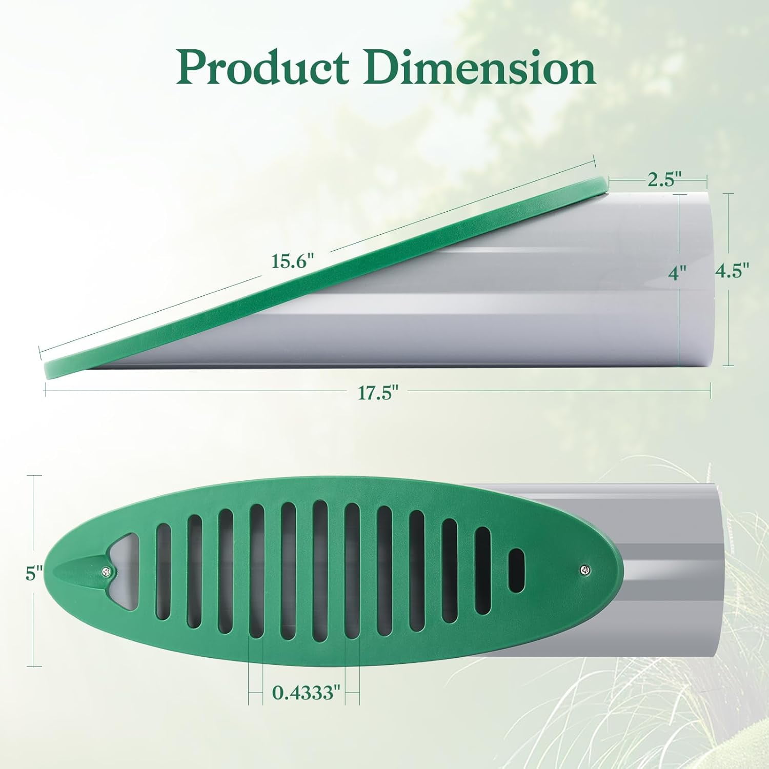 4 Inch Green Angled Slope Drainage Pipe for Yard & Outdoor Use ...