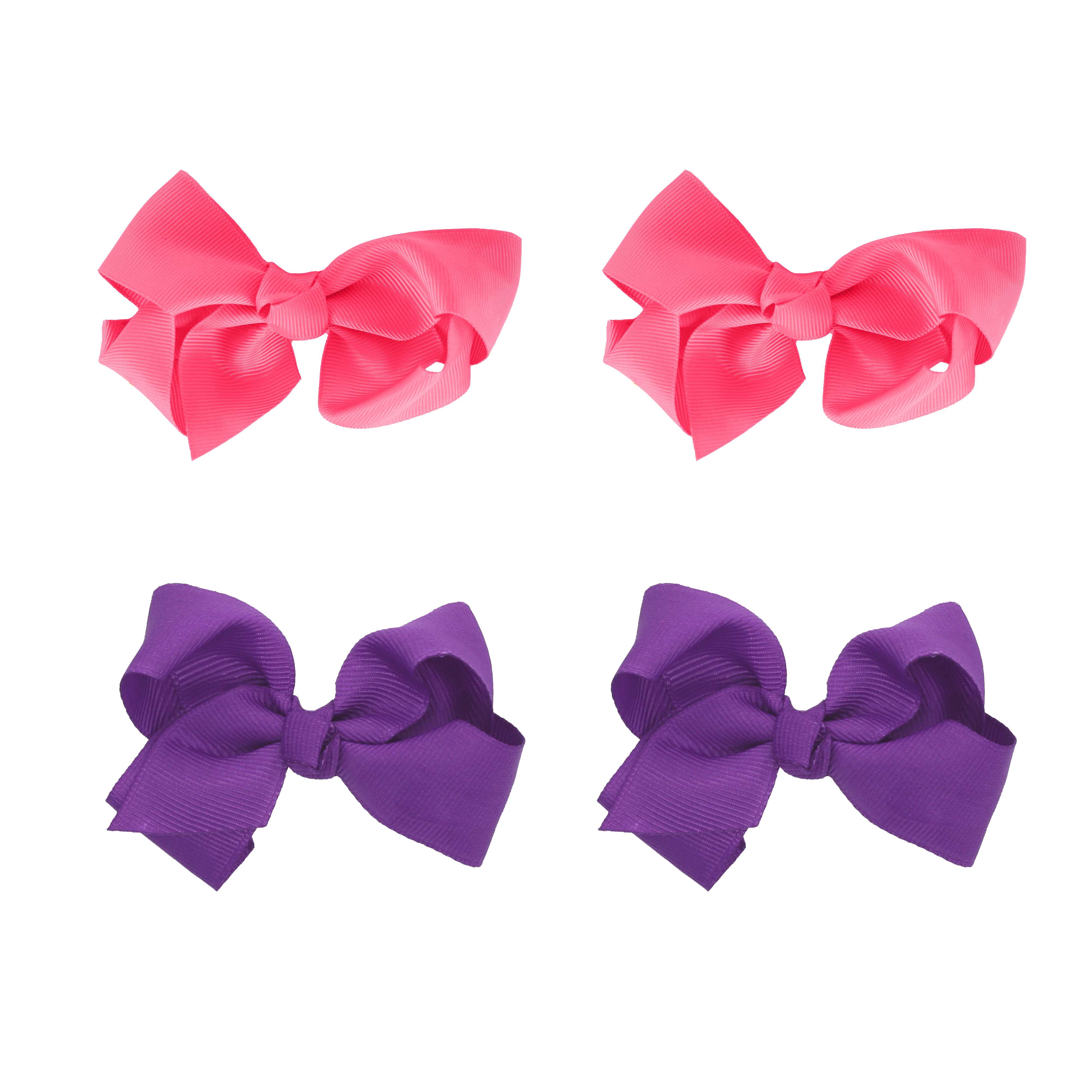 4 Inch Grosgrain Hair Bows, Set of 4 - Walmart.com
