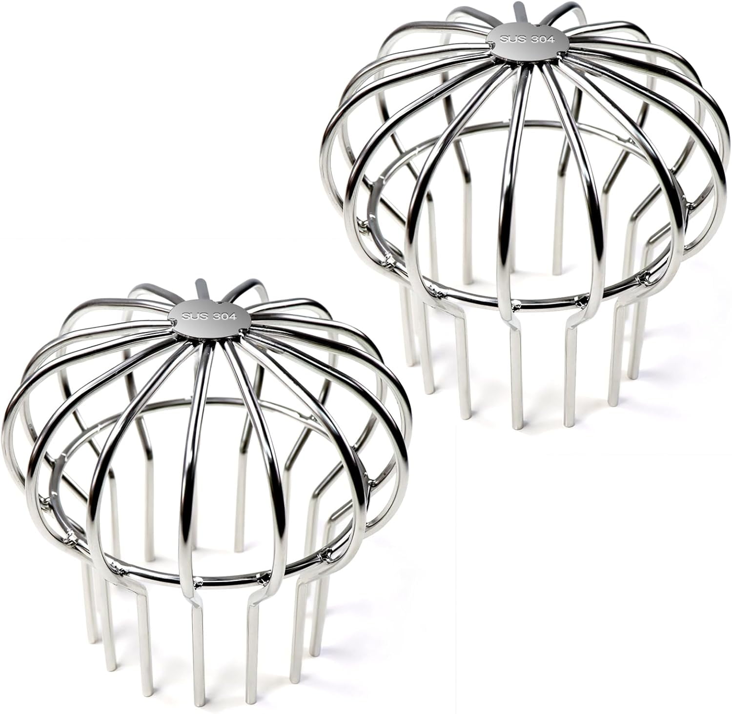 4 Inch Gutter Guard, 304 Stainless Steel Downspout Filter Screen, Anti ...