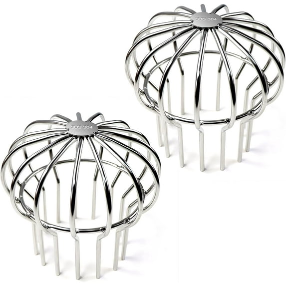 4 Inch Gutter Guard, 304 Stainless Steel Downspout Filter Screen, Anti ...