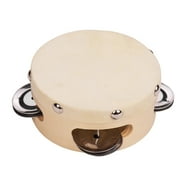 Tambourine Double Row Metal Jingles Bell Hand Held Percussion Half Moon ...
