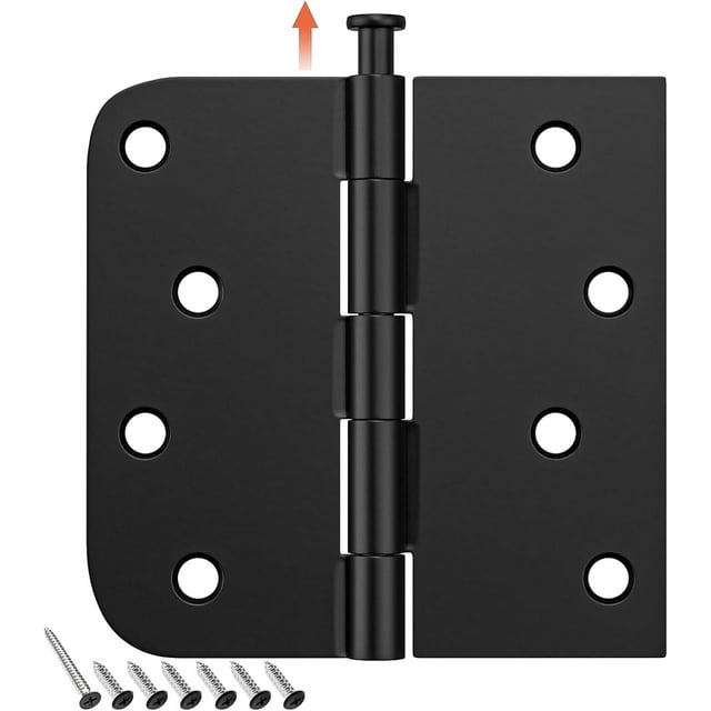 4 Inch Heavy-Duty Exterior Door Hinges, 5/8" Radius Door Hinges ...