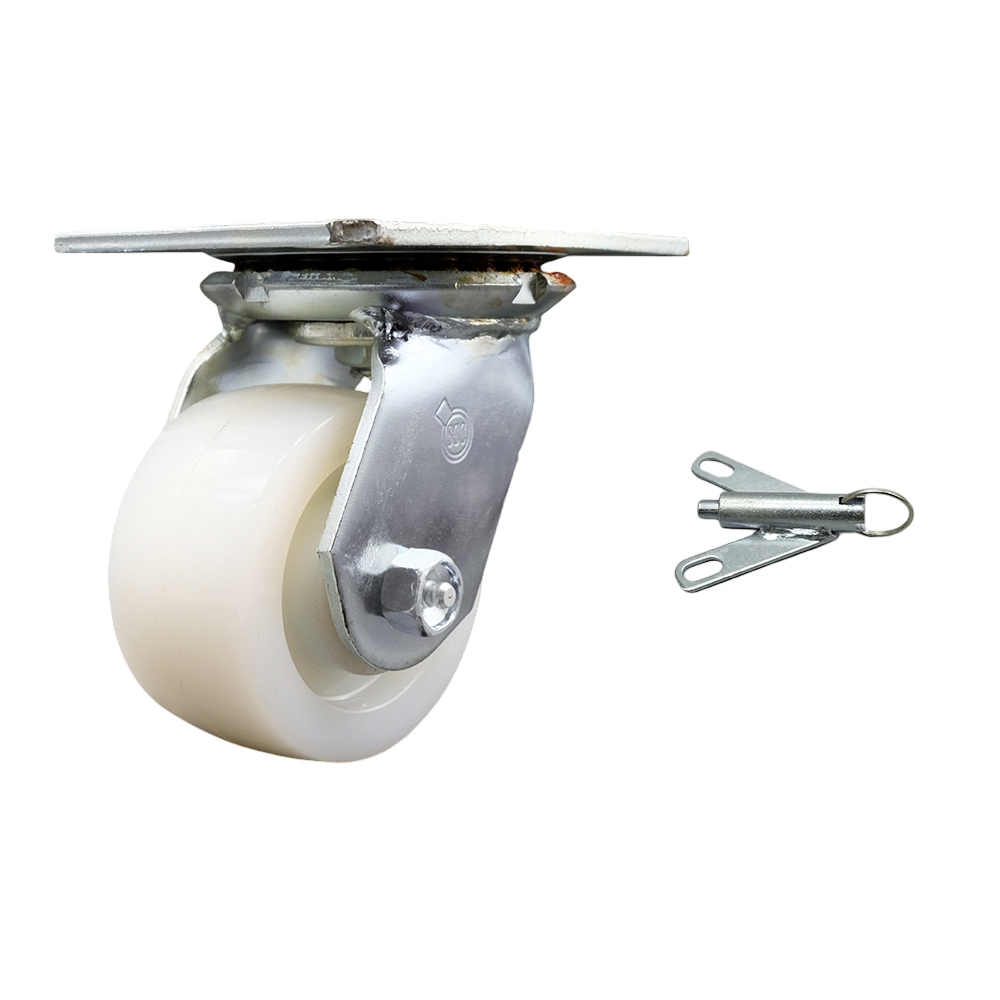 4 Inch Heavy Duty Nylon Caster with Ball Bearing and Swivel Lock ...