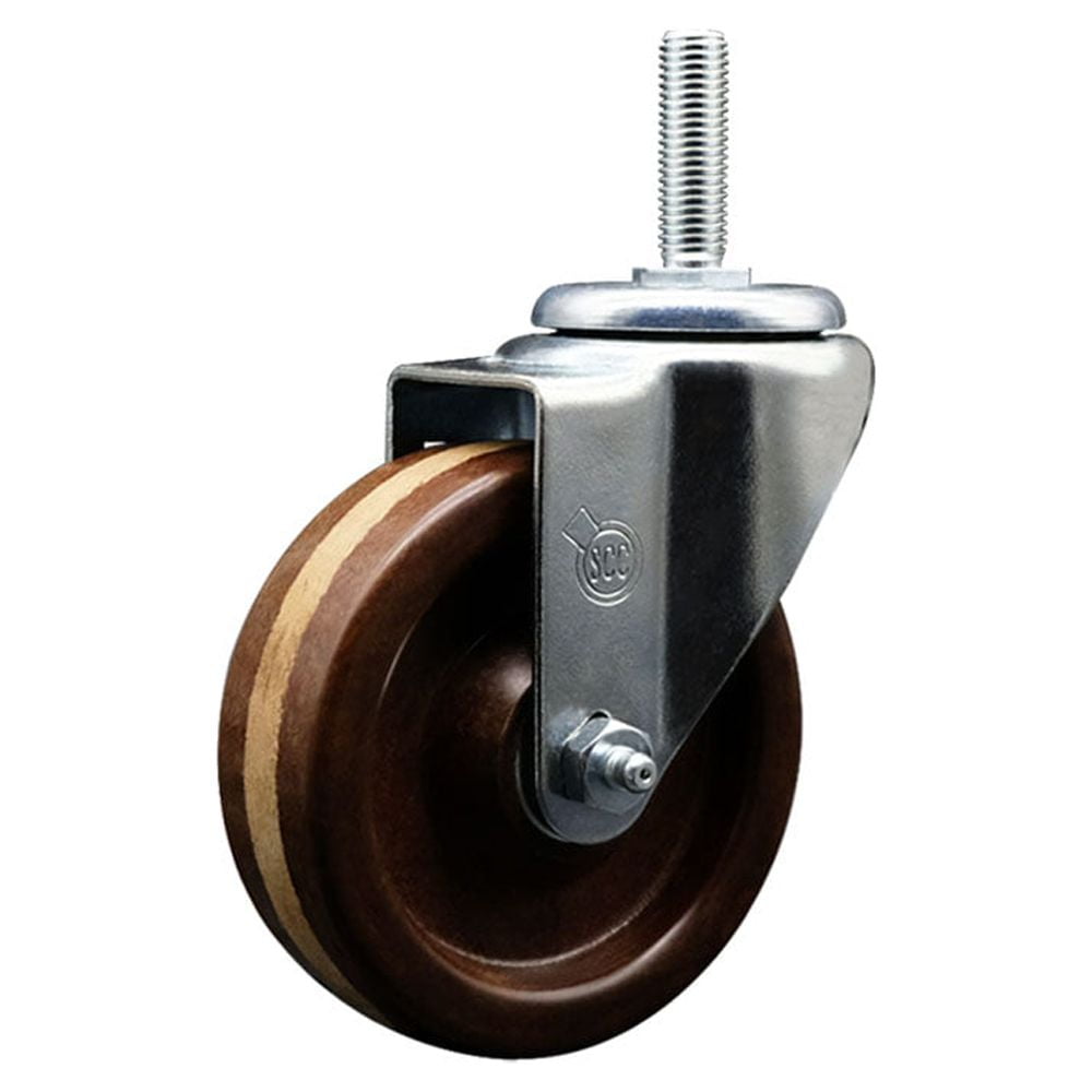 4 Inch High Temp Phenolic Wheel Swivel 5/8 Inch Threaded Stem Caster ...
