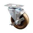 4 Inch High Temp Phenolic Wheel Swivel Top Plate Caster with Brake SCC ...
