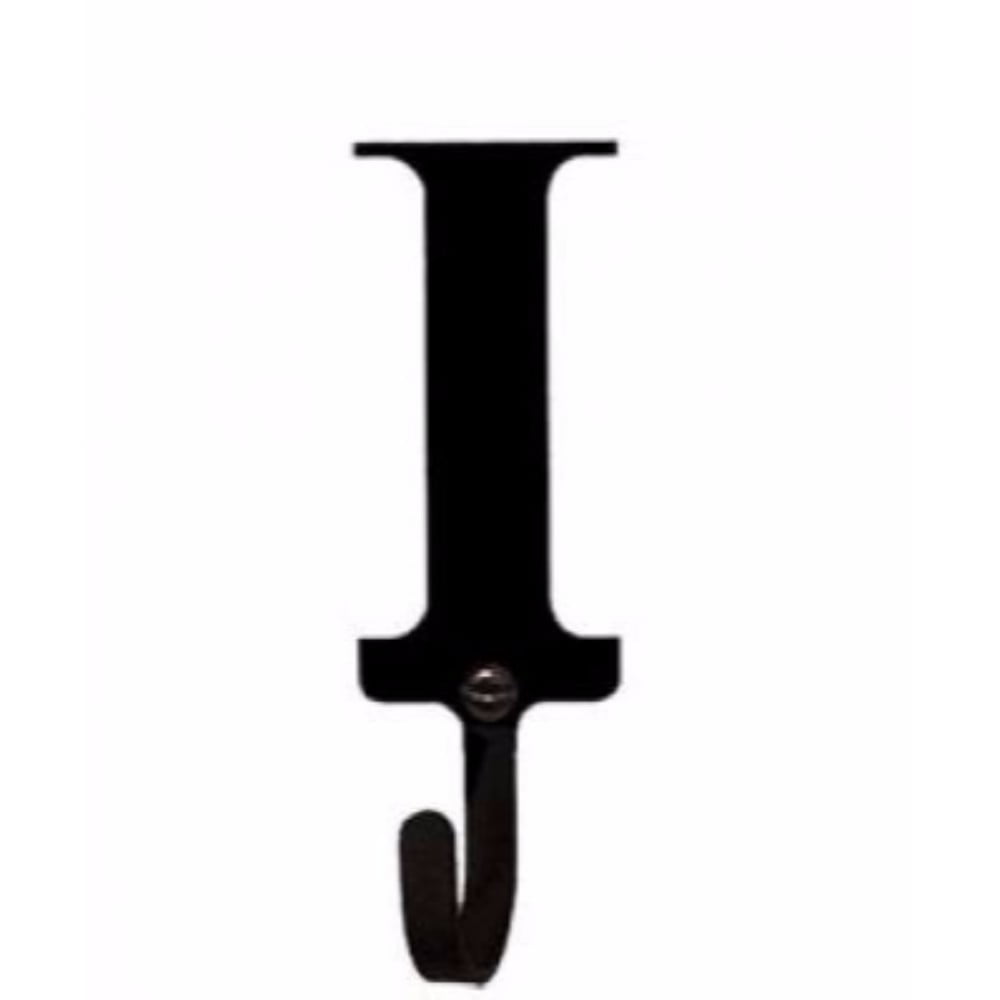 4 Inch I Shaped Wall Mount Hook, Wrought Iron, Black- Saltoro Sherpi ...