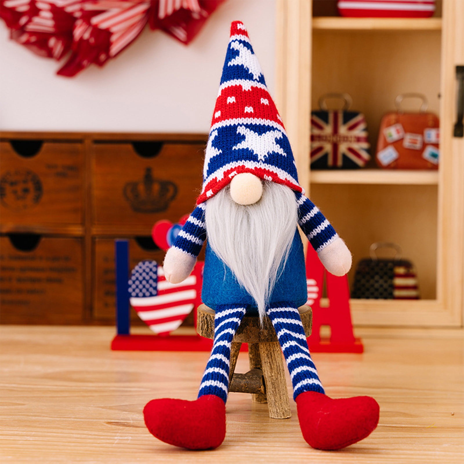 4 Inch July 4th Handmade Patriotic Gnomes, Memorial Day Ornament Gnomes ...