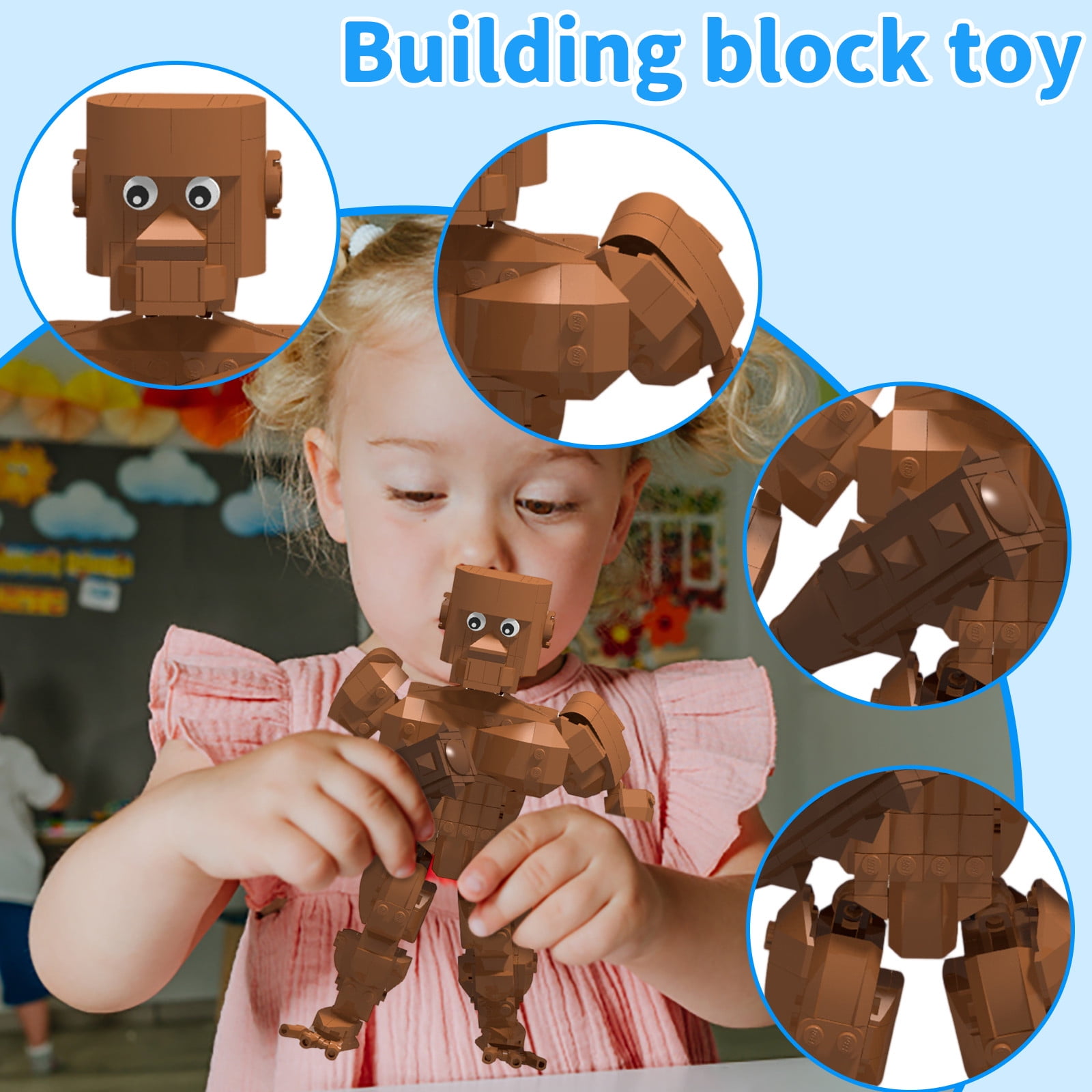 4 Inch,Italian Brainrot TungTungSahur Building Blocks Set Patience and ...