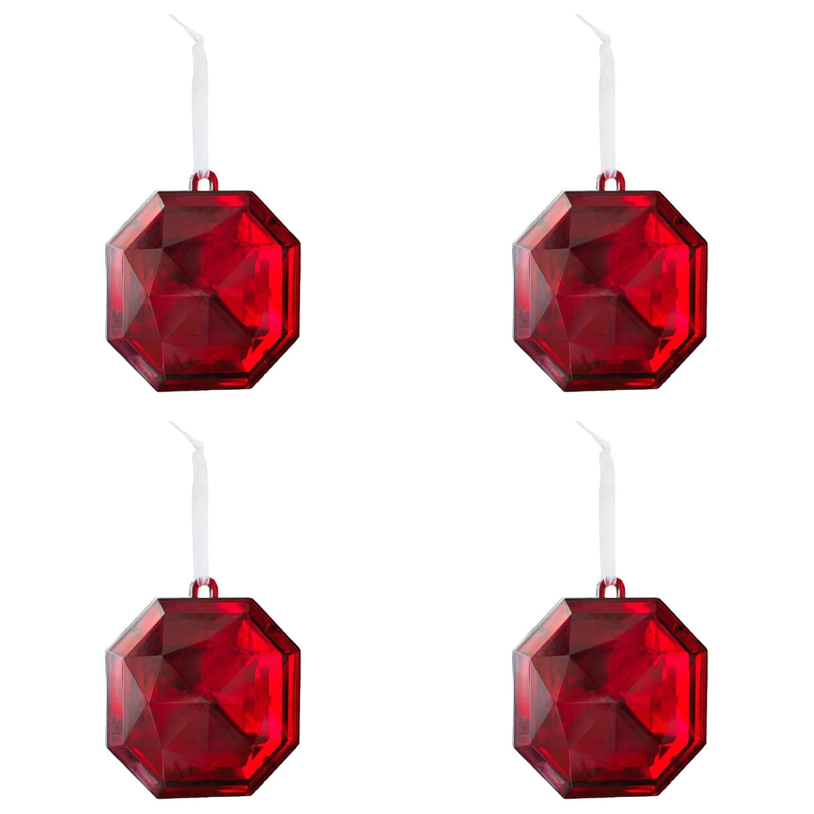 4 Inch Jewel Ornament Glitter Jewel Ornaments for Christmas Tree ...