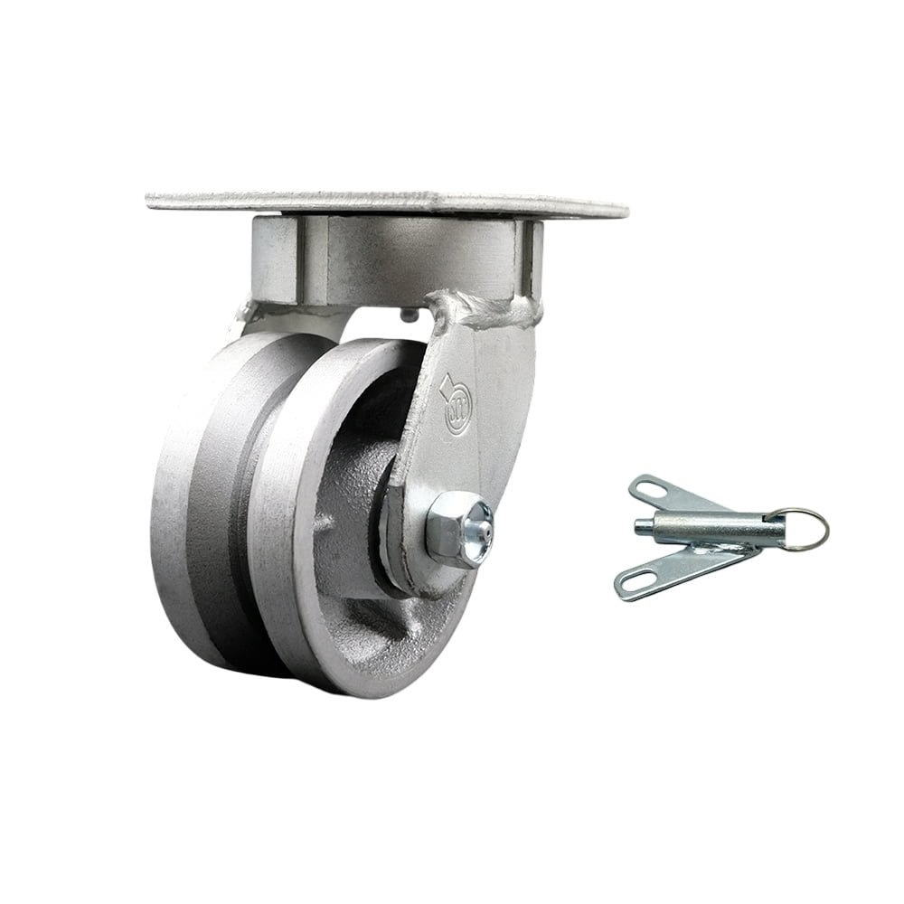 4 Inch KP V-Groove Semi Steel Swivel Caster with Bronze Bearing and ...