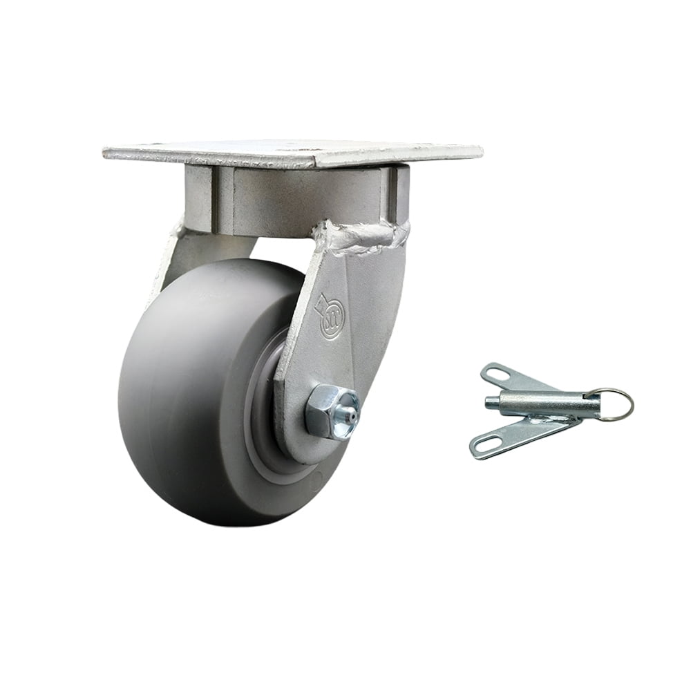 4 Inch Kingpinless Thermoplastic Rubber Wheel Swivel Caster with Swivel ...