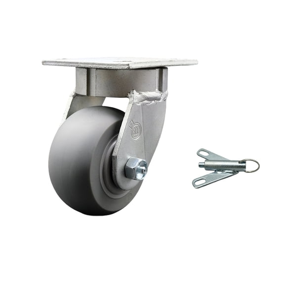 4 Inch Kingpinless Thermoplastic Rubber Wheel Swivel Caster with Swivel ...