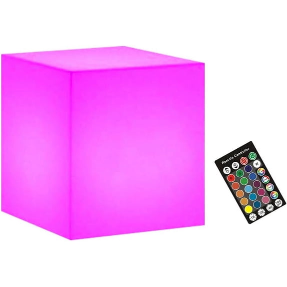 4-Inch LED Cube Light with Remote, 16 Colors and 4 Light Modes, IP68 ...