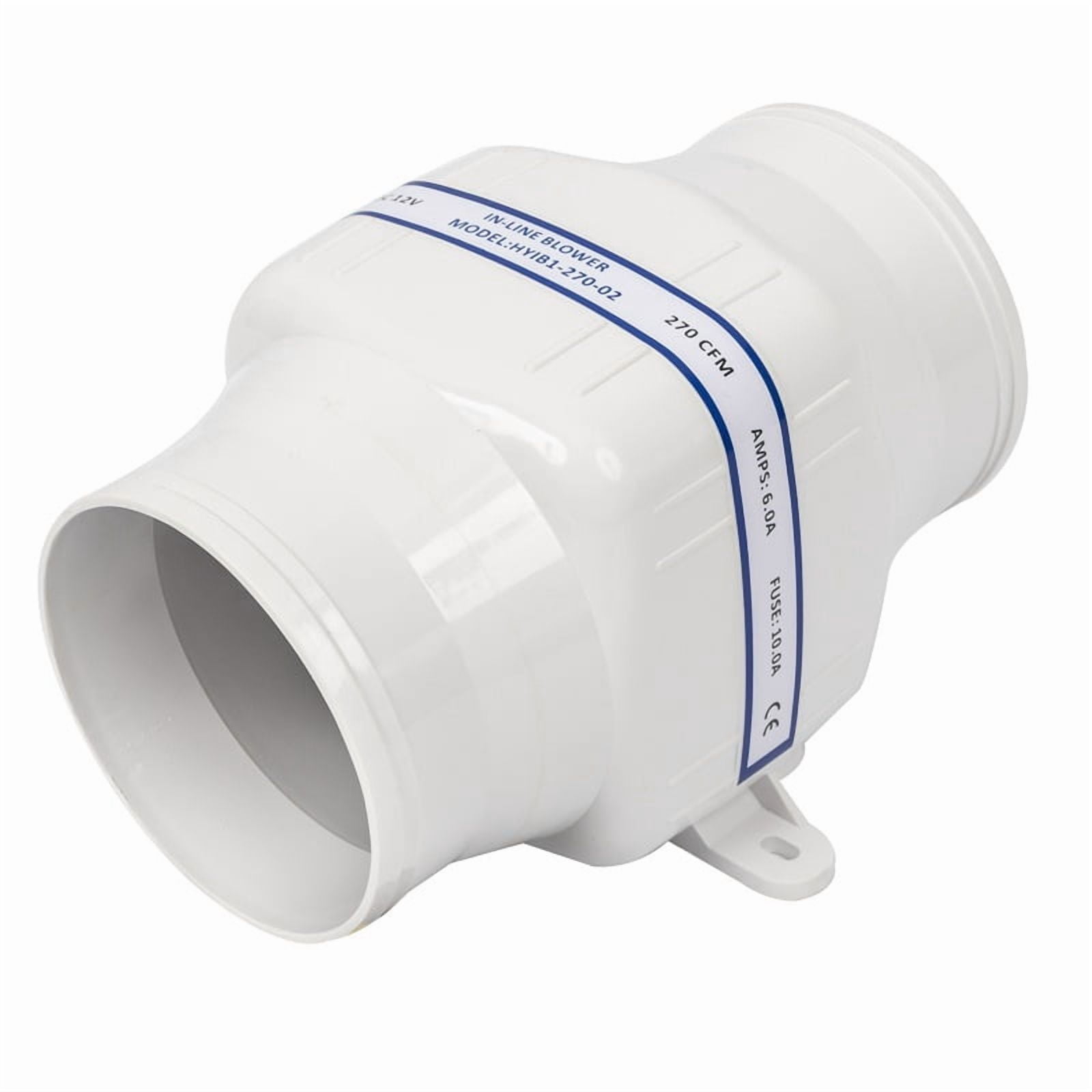 4-Inch Large Displacement Ducted One-Way Direct Exhaust Fan for RVs and ...
