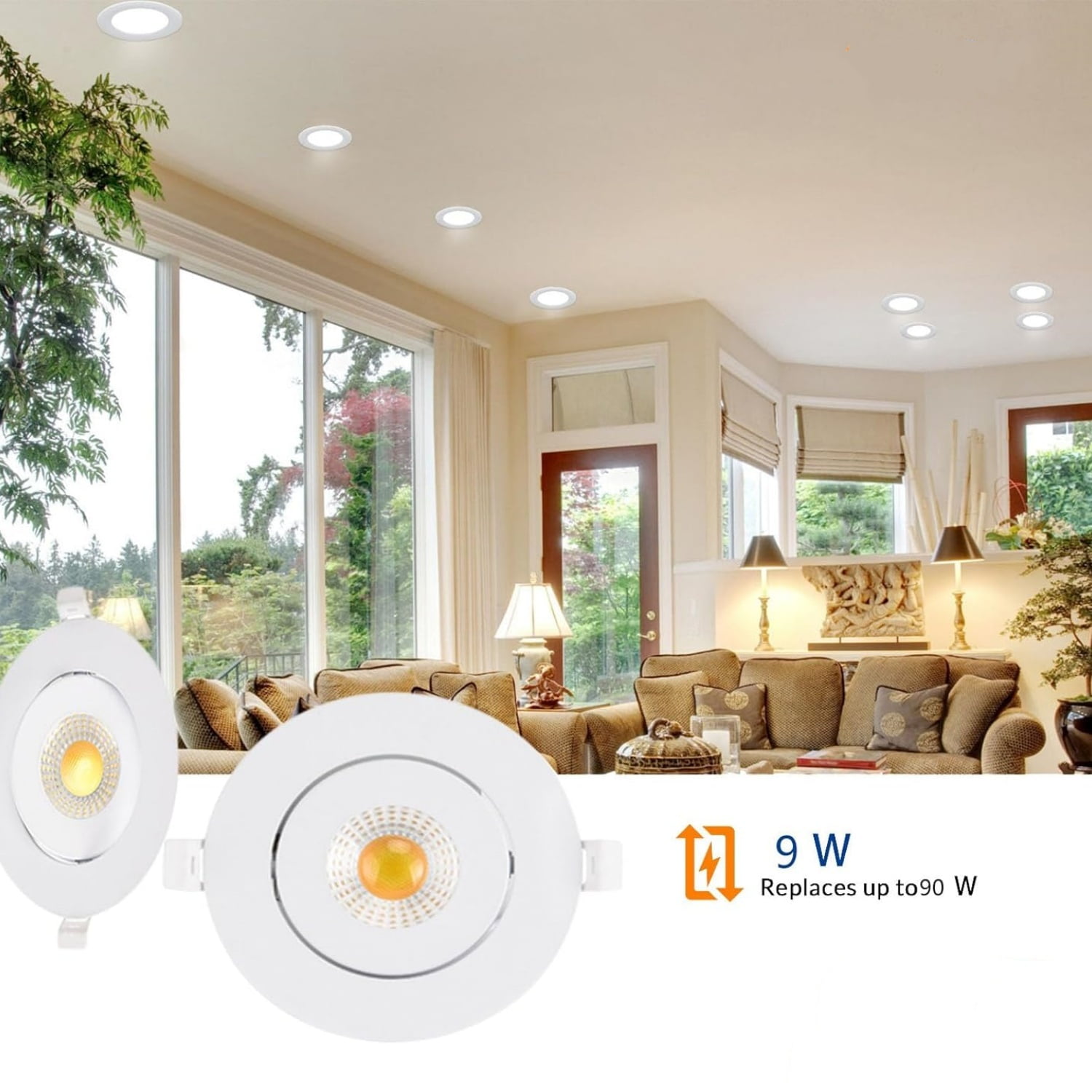 4 Inch Led Recessed lights ,Ultra-Thin Adjustable Eyeball Gimbal LED ...