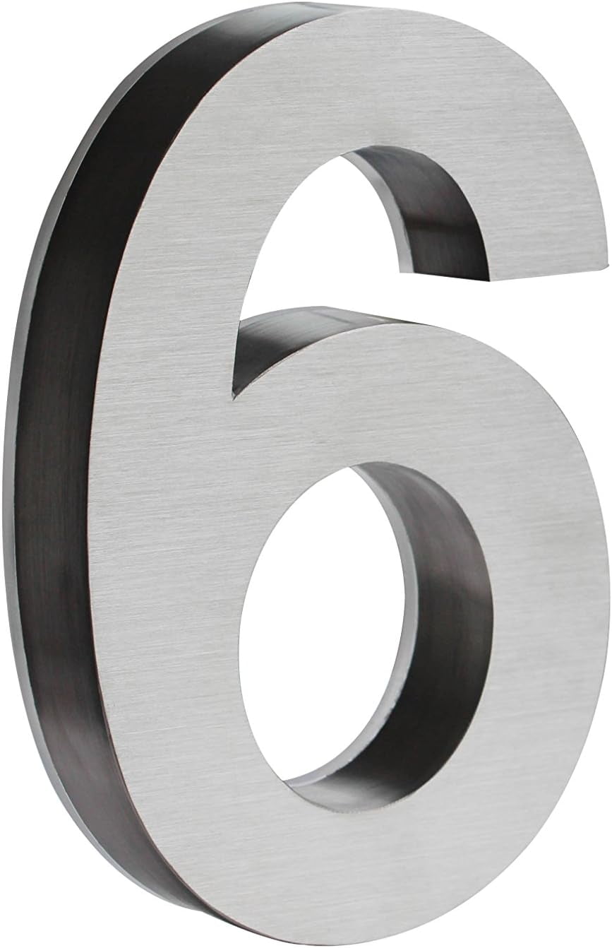 4 Inch Lighted House Numbers, Modern Address Signs for Homes | By (6/9 ...