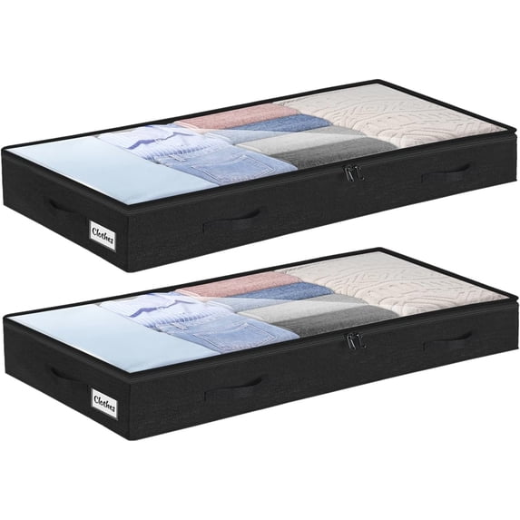 4 Inch Low Profile Under Bed Storage Drawer 2 Pack, Lightweight ...