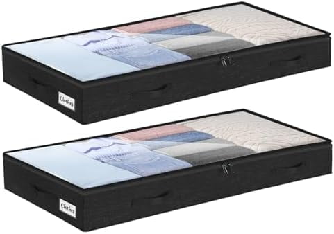 4 Inch Low Profile Under Bed Storage Drawer 2 Pack, Lightweight ...