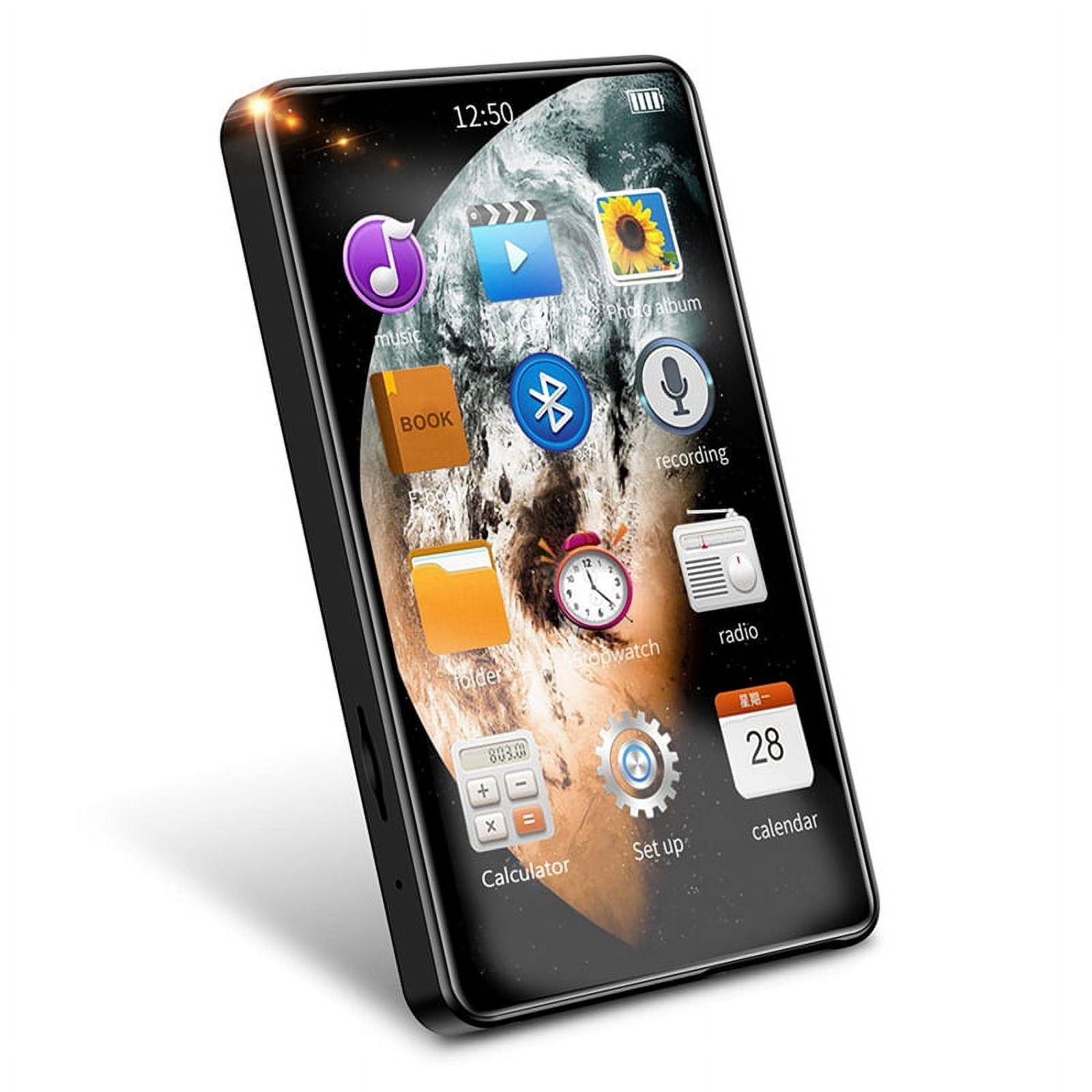 4 Inch MP3 Player Bluetooth Music Built-in Speaker 16G Full Screen MP4 ...