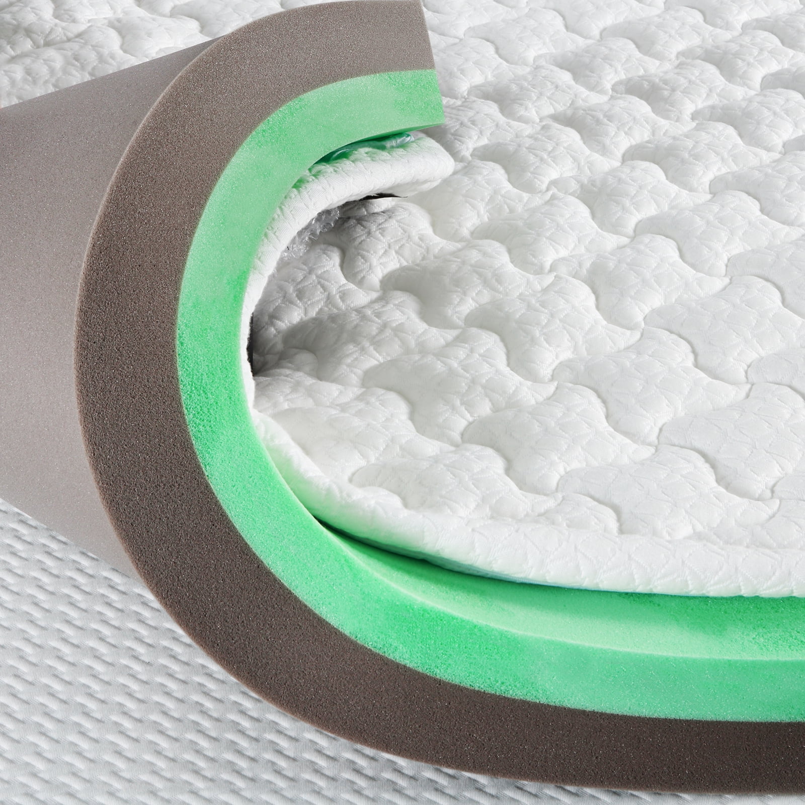 4 Inch Mattress Topper, Medium-Firm Memory Foam Mattress Topper with ...