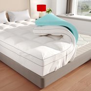 Allswell 4" Memory Foam Mattress Topper Infused with Copper Gel, Full ...