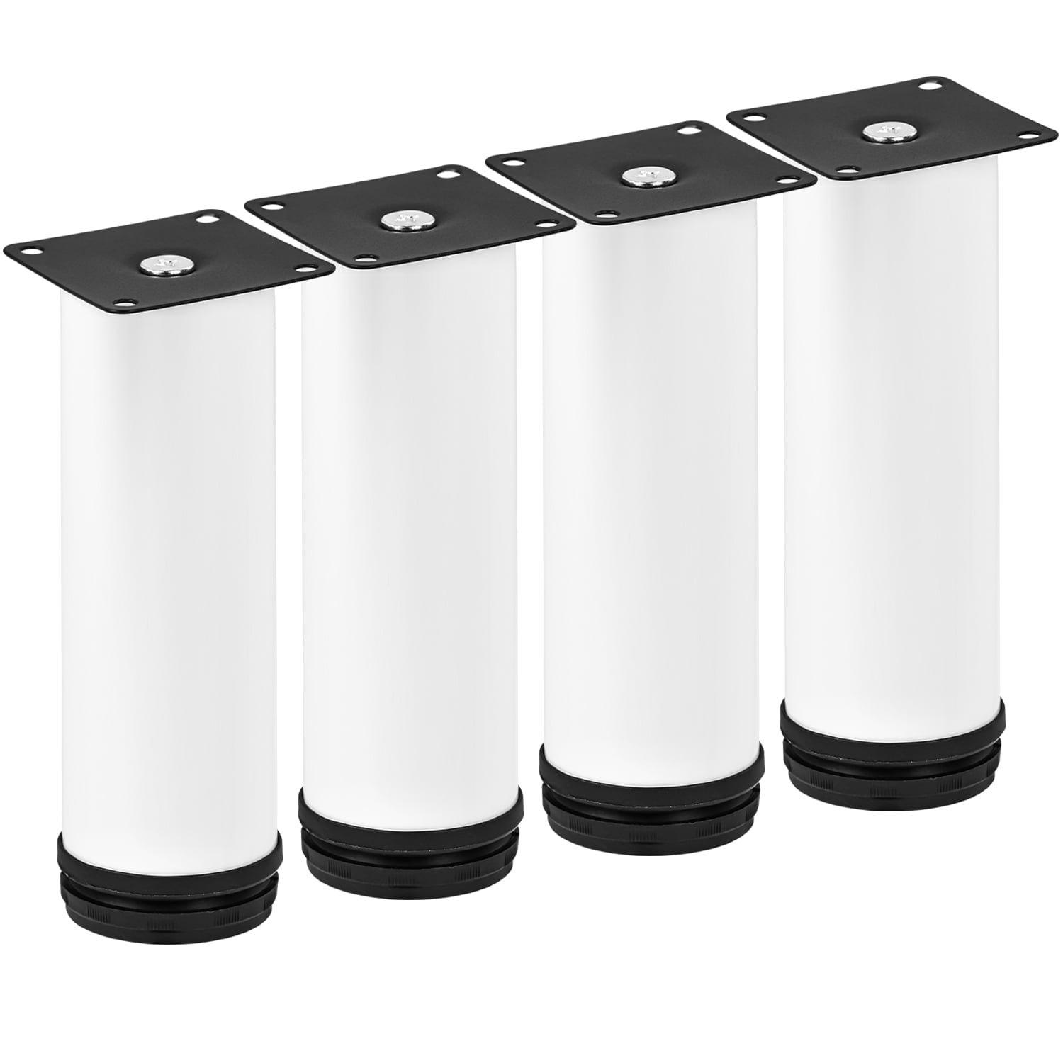 4 Inch Metal Furniture Legs,TCHOSUZ Stainless Steel White Round Table ...
