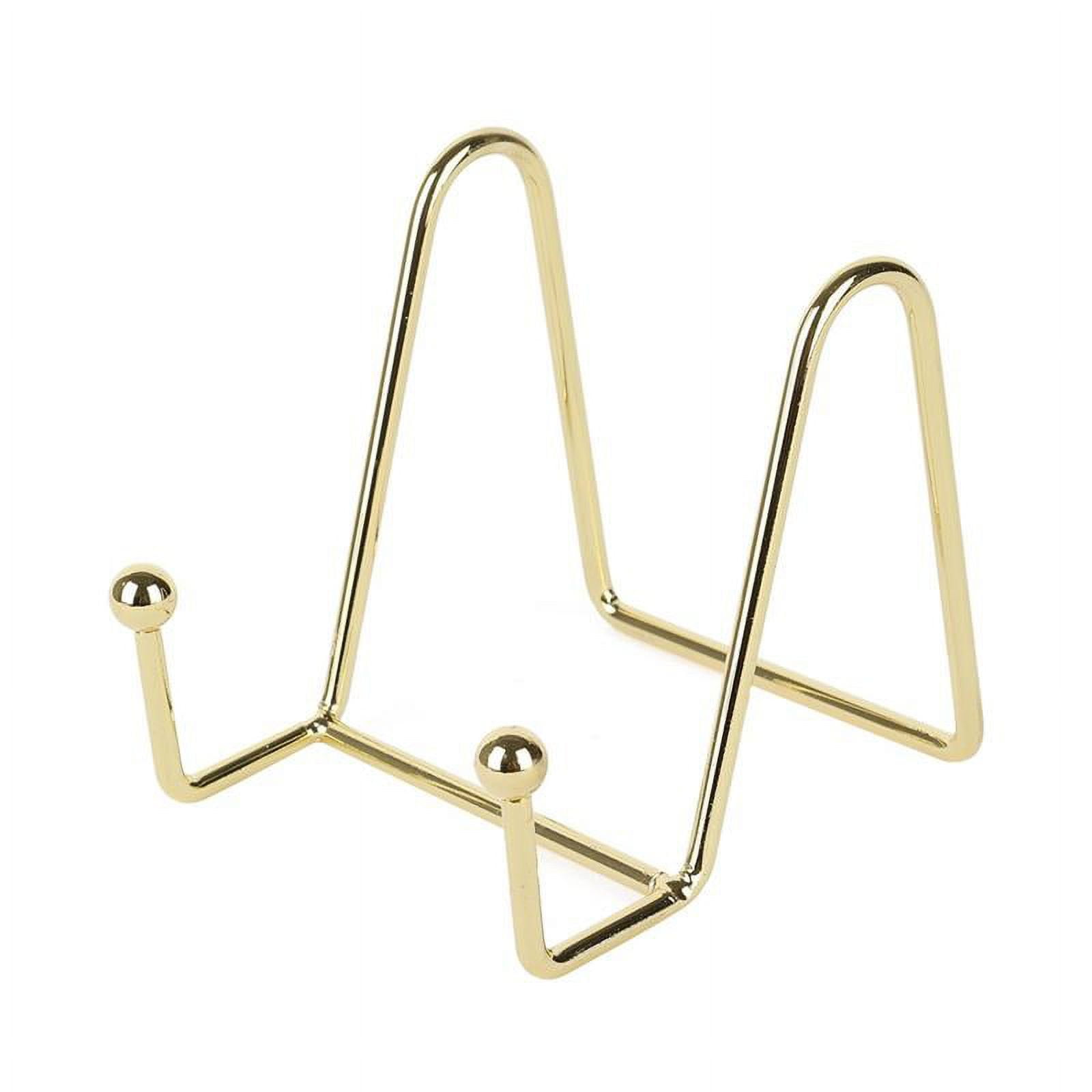 4 Inch Metal Gold Plated Square Wire Plate Stand Holder Easel Display ...