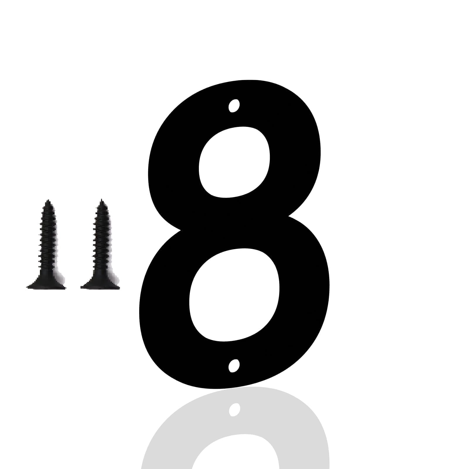Monlyey 4 Inch Metal House Numbers, Black Outdoor Address Letters (8 ...