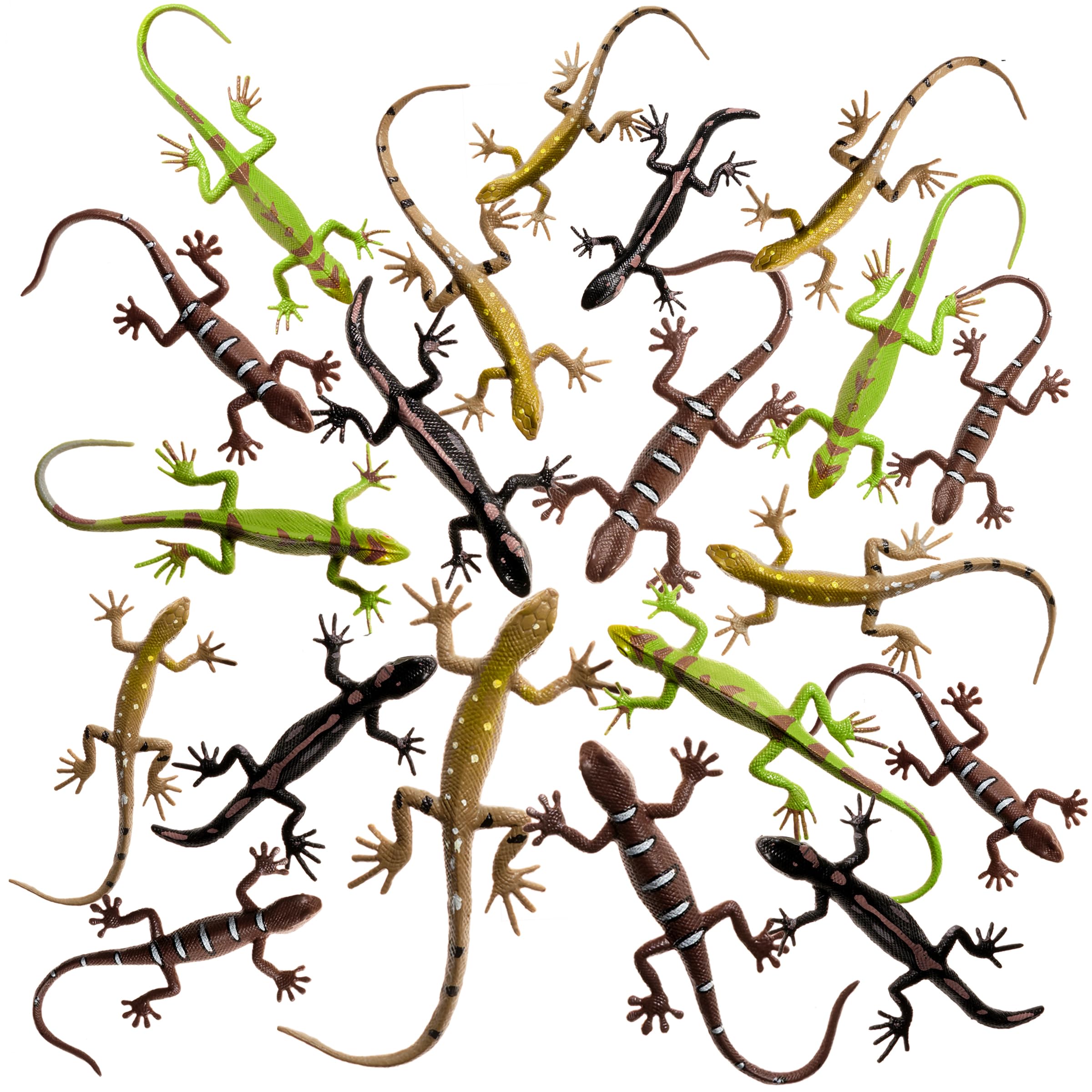 4-Inch Mini Lizard Toys for Kids - (Pack of 24) Realistic Lizards ...