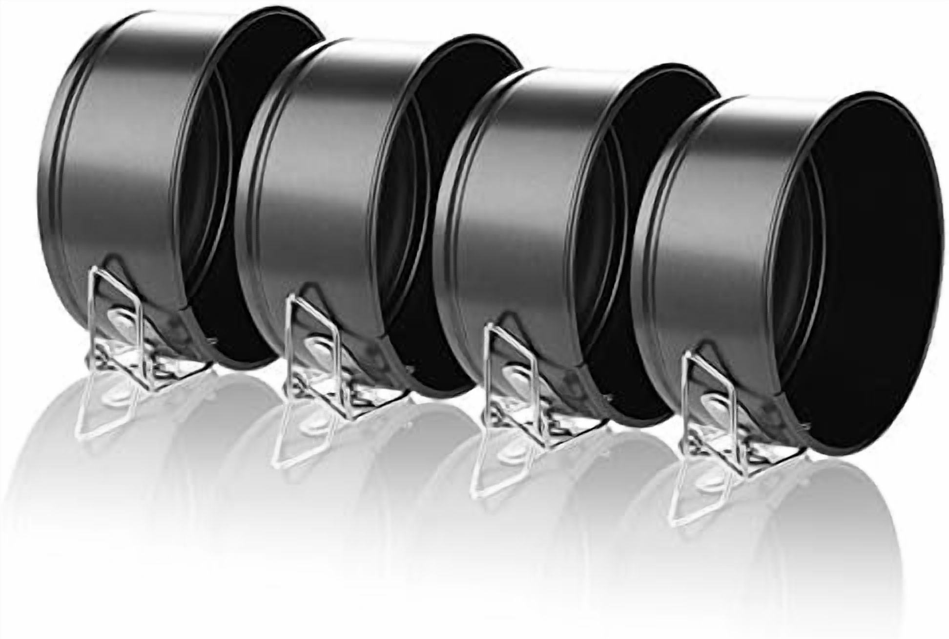 4-Inch Mini Springform Pan Set - 4 Piece Small Nonstick Cheesecake Pan ...