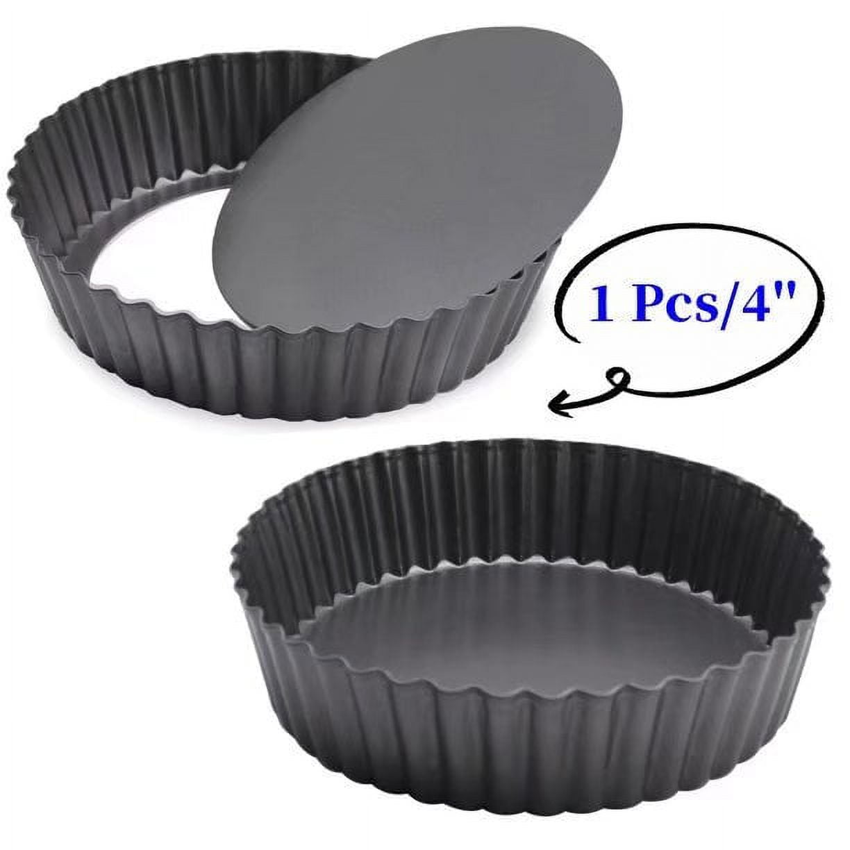 4 Inch Mini Tart Pan, Nonstick Bakeware Set Reusable for Oven Baking ...