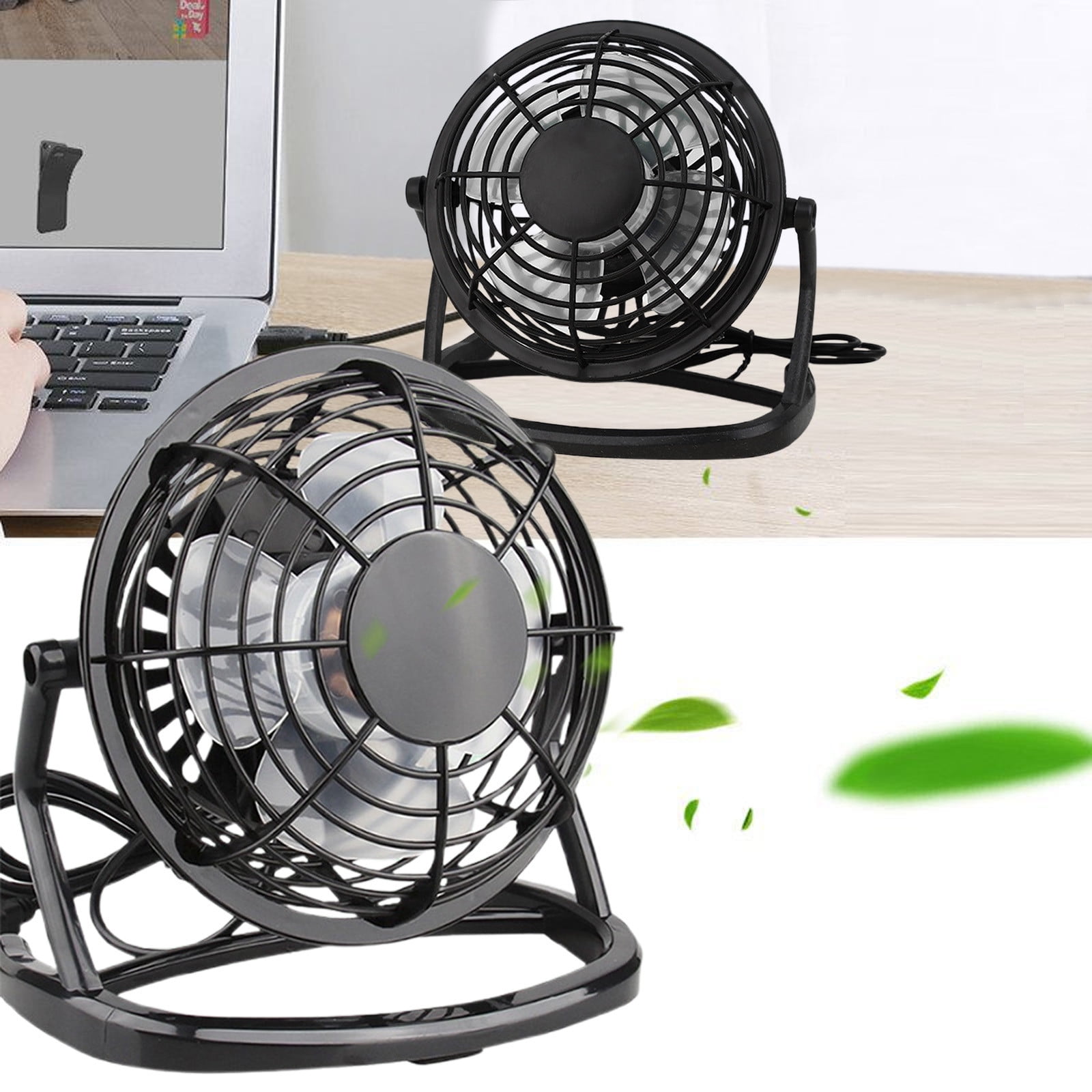4 Inch Mini USB Desk Fan | Portable Plastic Desktop Fan for Office ...