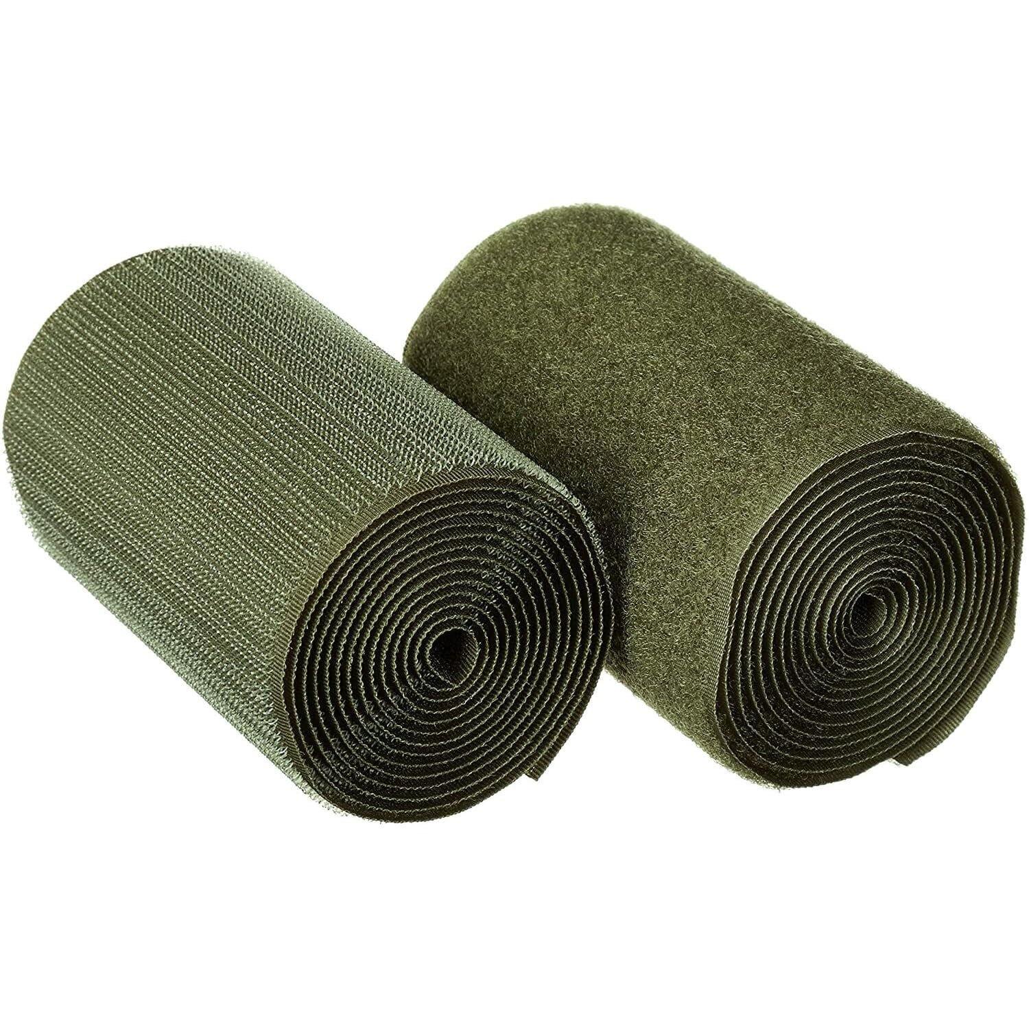 4 Inch Olive Drab Hook & Loop Tape - Non-Adhesive 1 Yd Length - Sew On ...
