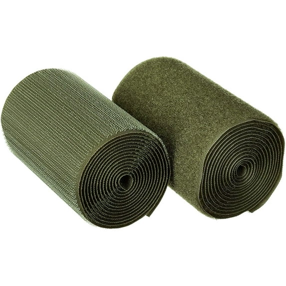 4 Inch Olive Drab Hook & Loop Tape - Non-Adhesive 1 Yd Length - Sew On ...