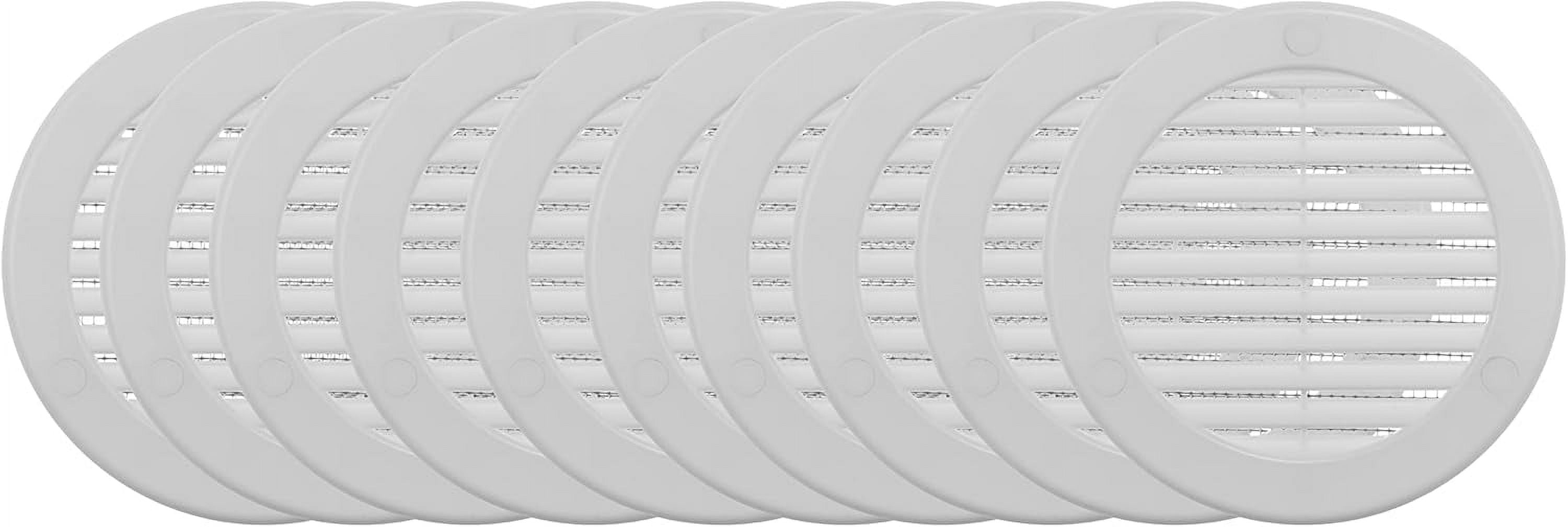 4'' Inch (Opening Dimensions) Pack of 10 White Soffit Vent Cover ...