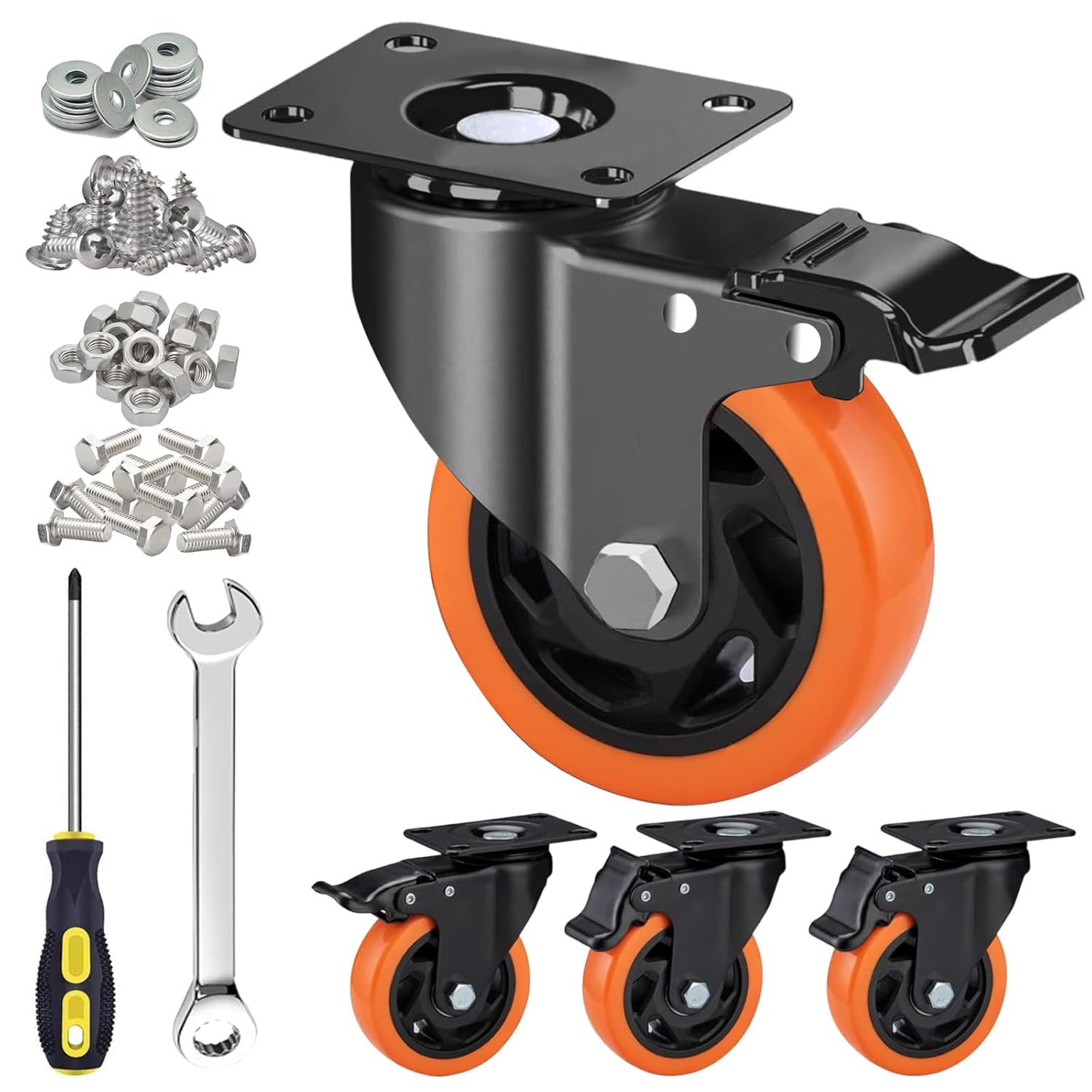 Heavy Duty Locking Caster Wheels