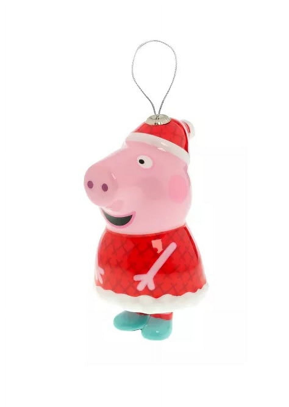 4 Inch Peppa Pig Santa Claus Decoupage Christmas Ornament - Walmart.com